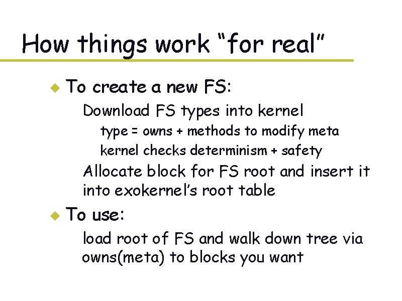 How things work “for real”